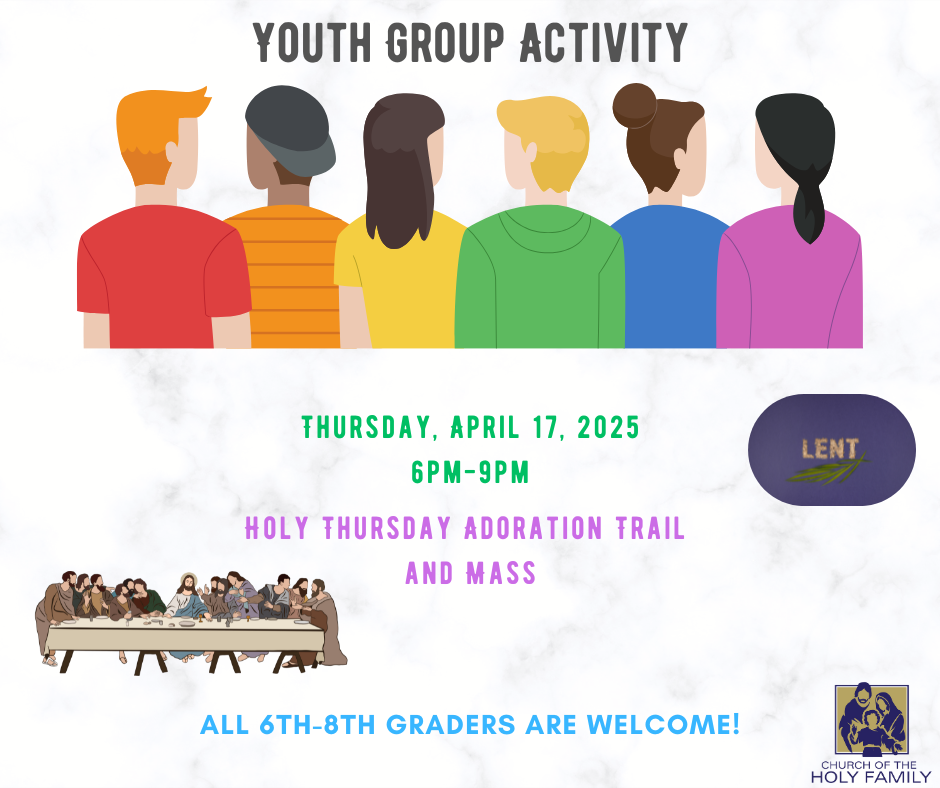 Parish Youth Group Activity – Holy Thursday Adoration Trail and Mass ...